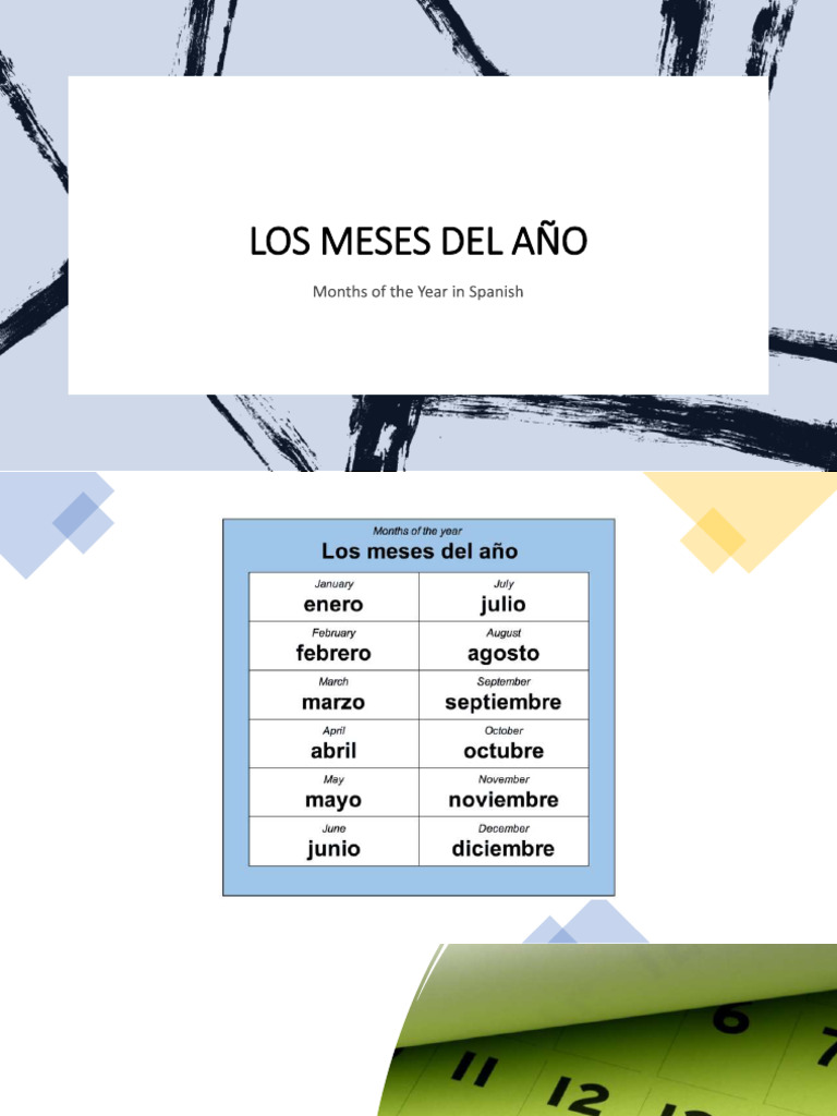 Meses y estaciones del año en español | PDF