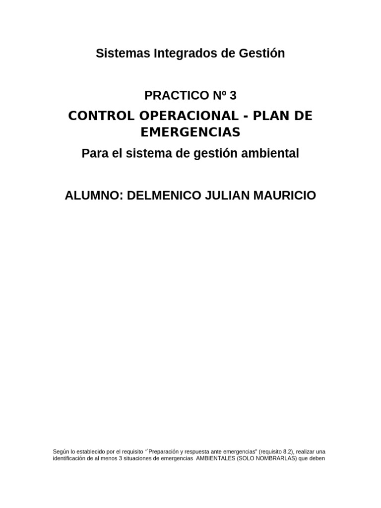 Practico 3 Iso 14001 Delmenico | PDF