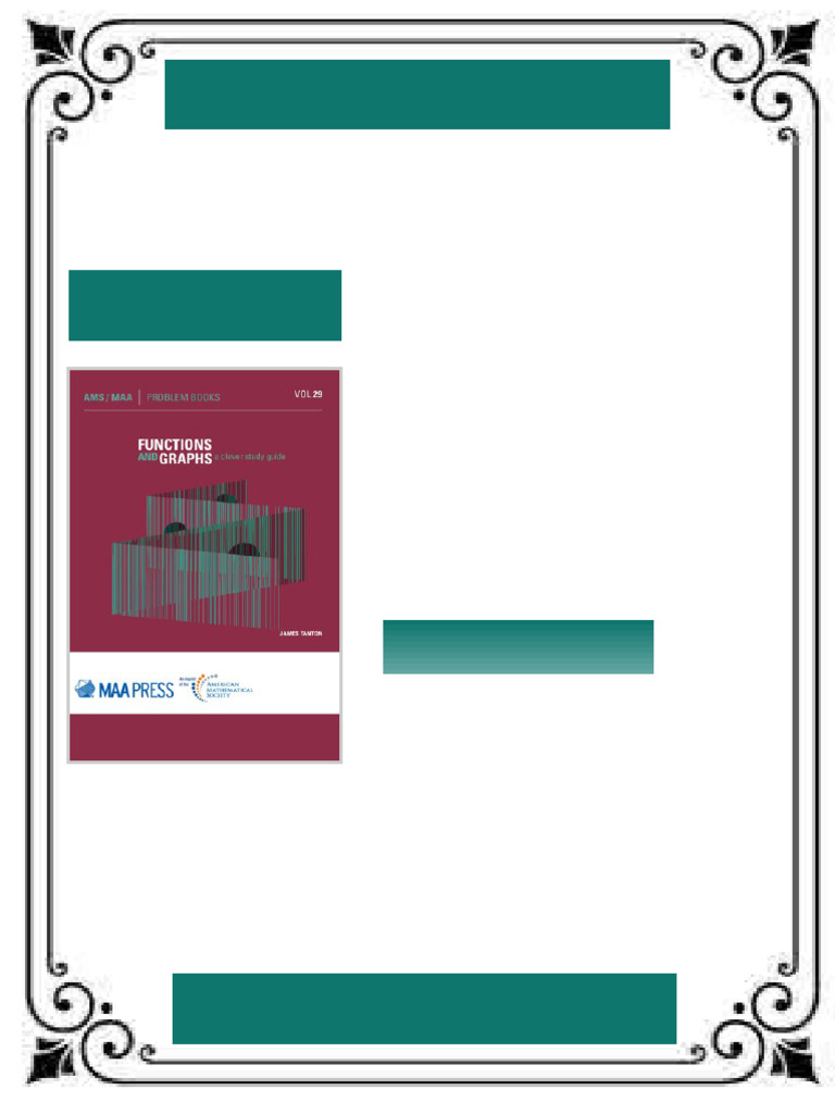 Functions and Graphs (Problem Books) James Tanton eBook full corrected ...