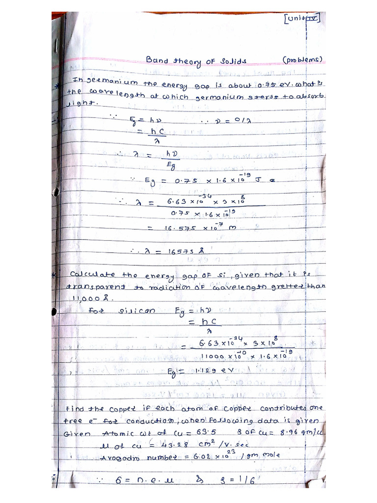 Semiconductor Physics Problem and Solution (1) | PDF