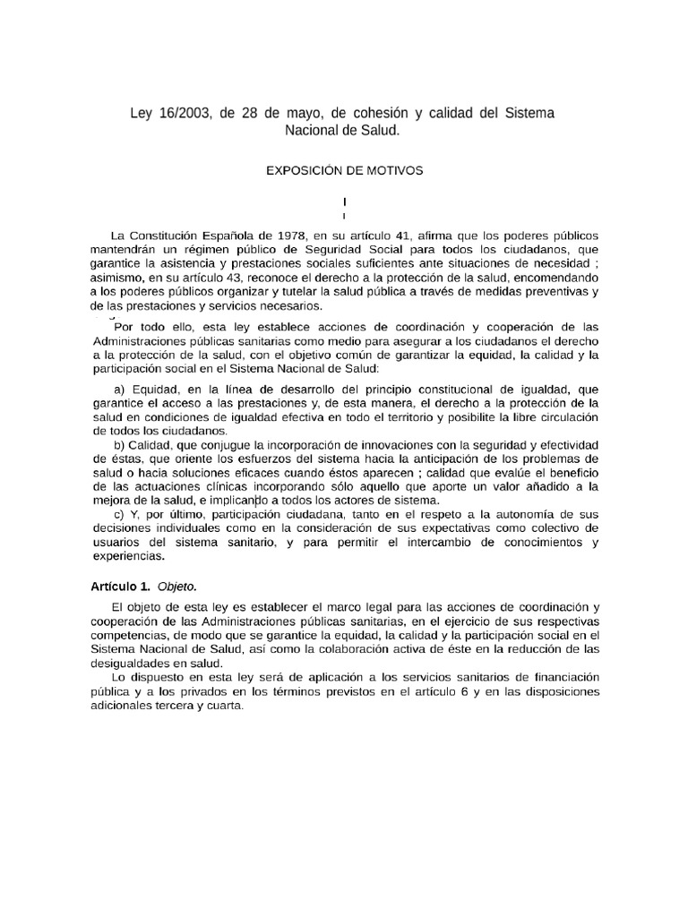 Teoria Ley 16_2003, Cyc + Rd Cartera | PDF