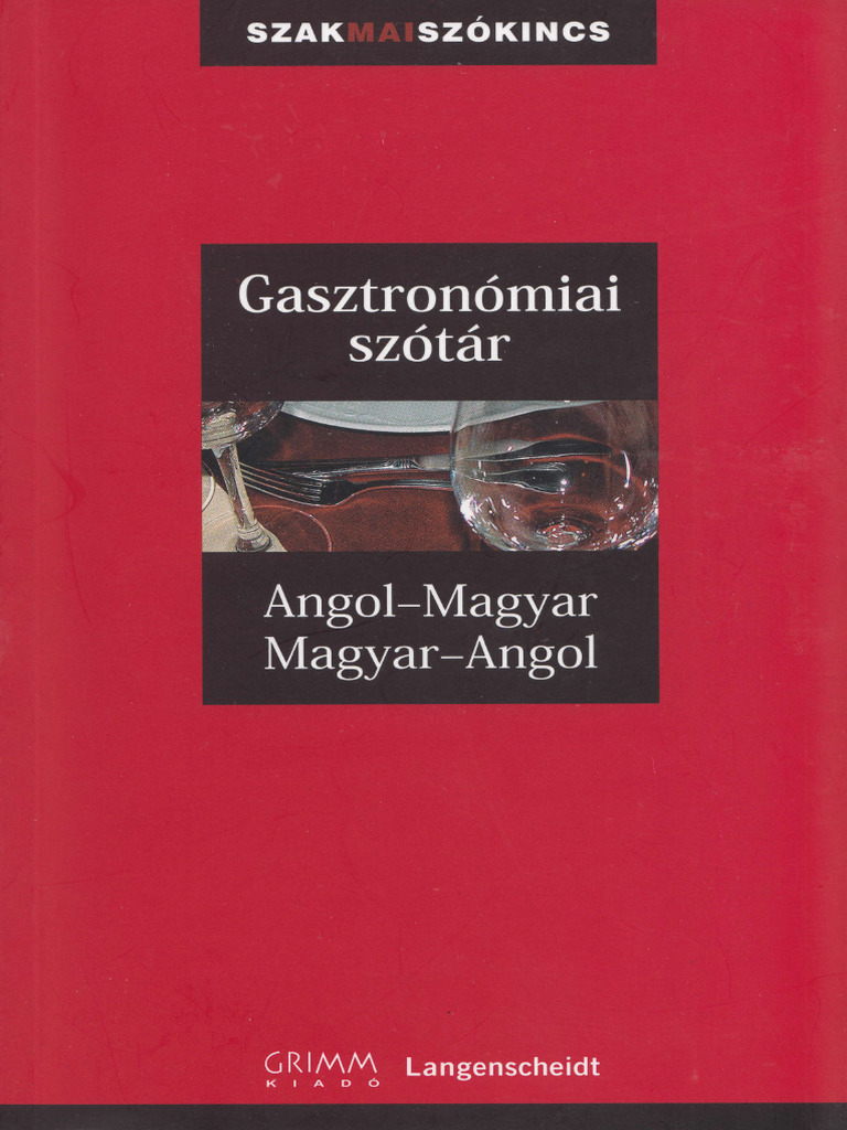 Gasztronomiai Szotar Angol Magyar | PDF