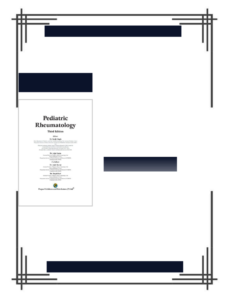 Pediatric Rheumatology 3rd Edition ebook digital print edition | PDF ...
