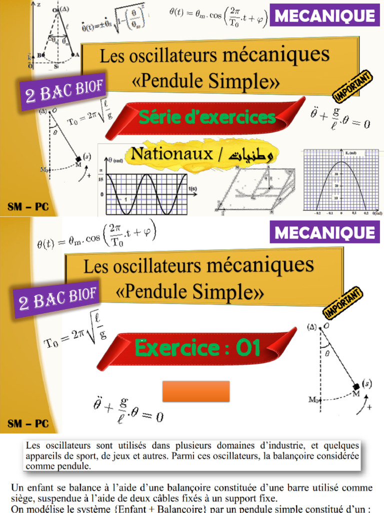 TD Pendule Simple Prof Mouslim Badr-1 | PDF