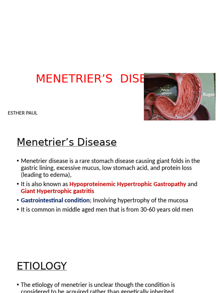 Menetrier's Disease | PDF | Digestive System | Diseases And Disorders