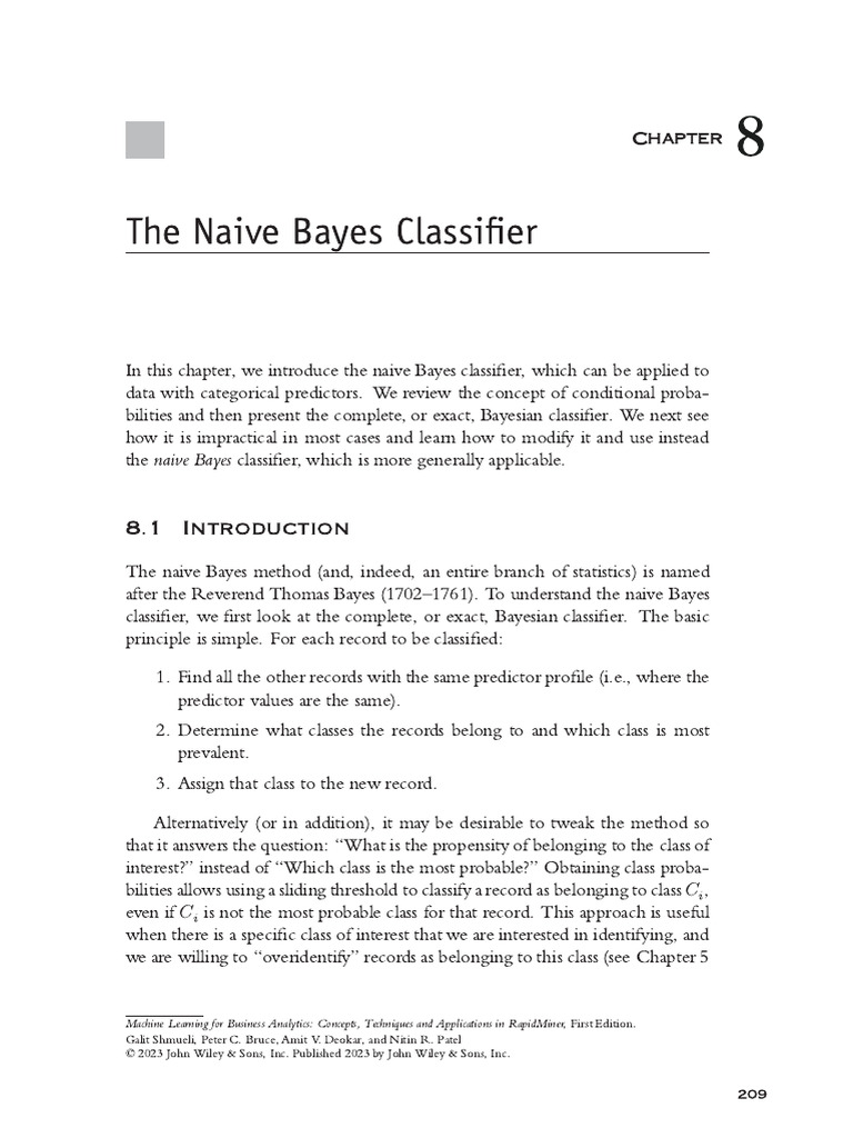 The Naive Bayes Classifier Book | PDF | Dependent And Independent ...