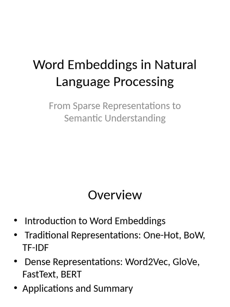 Understanding Word Embeddings in NLP | PDF | Learning | Applied Mathematics
