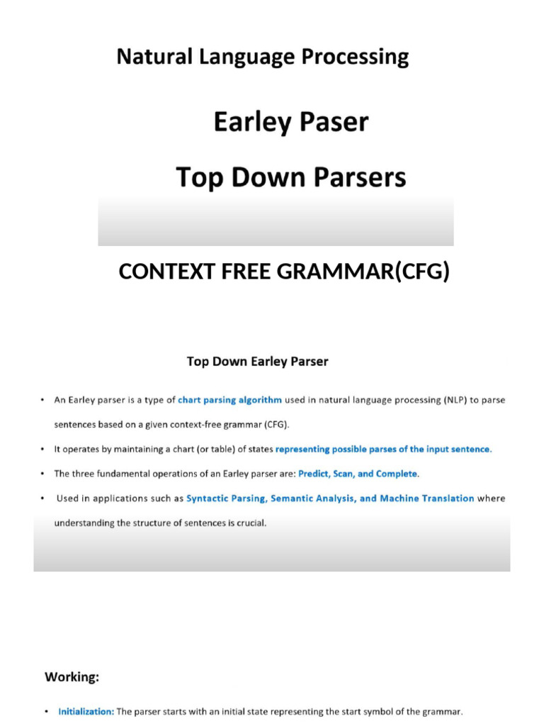 CFG Earley Parser | PDF