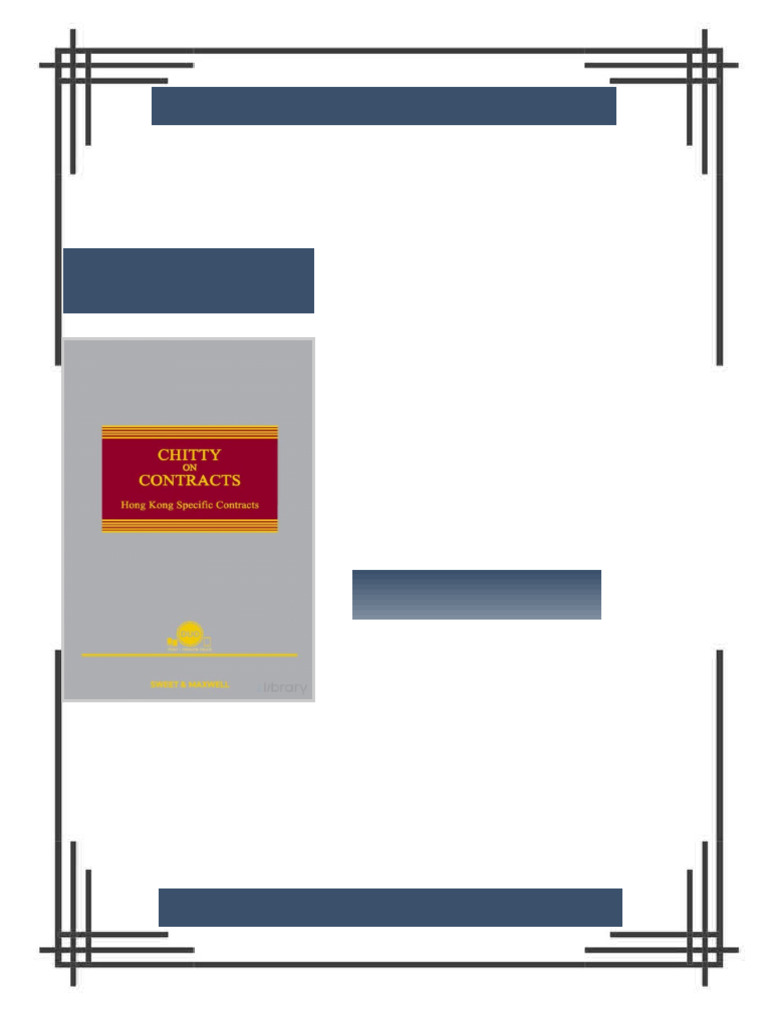 Chitty on Contracts 6th Edition Brian Gilchrist eBook long-form edition ...