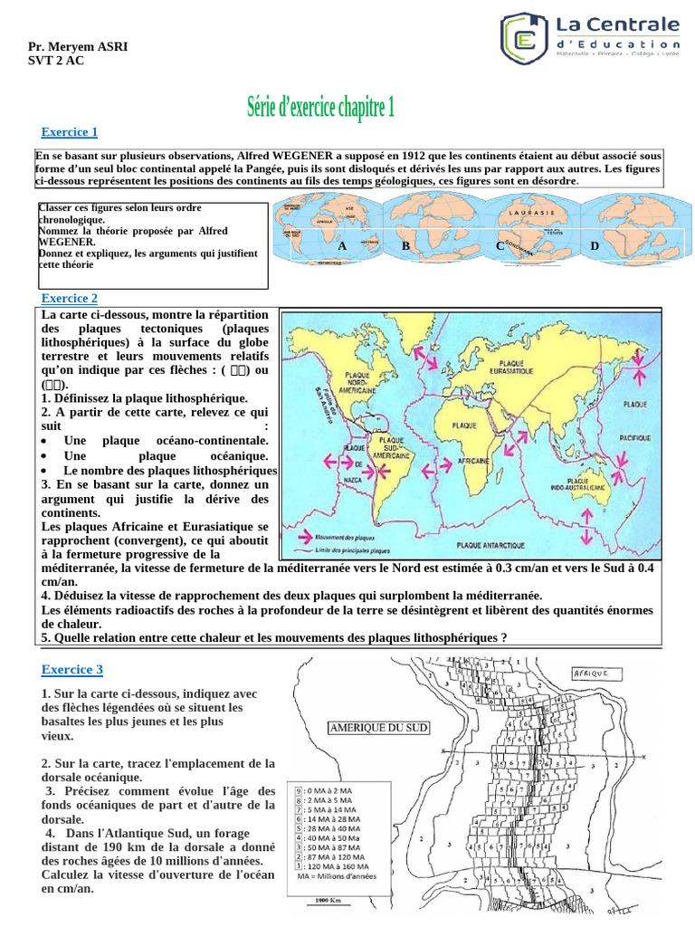 Théorie de la dérive des continents de Wegener | PDF