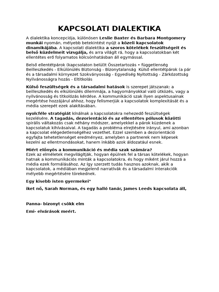 A Dialektika Koncepciója | PDF