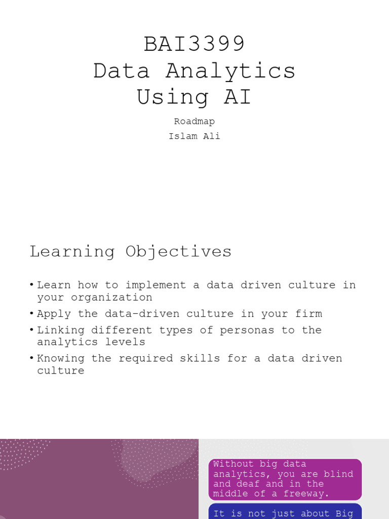 BAI339902_Week4a | PDF | Analytics | Data