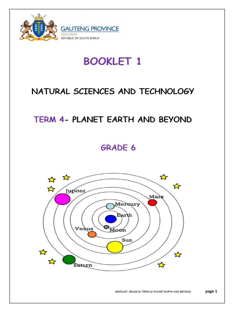 Planet Earth and Beyond GR 6 Workbook | PDF | Planets | Neptune