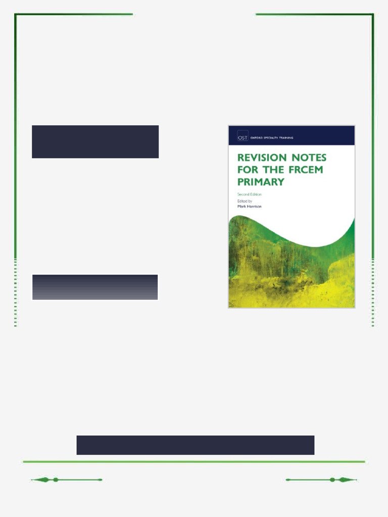 Revision notes for the FRCEM primary Harrison eBook scholarly edition ...