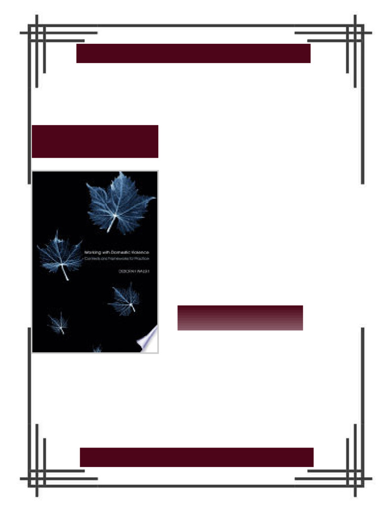 Working with Domestic Violence Contexts and Frameworks for Practice 1st ...