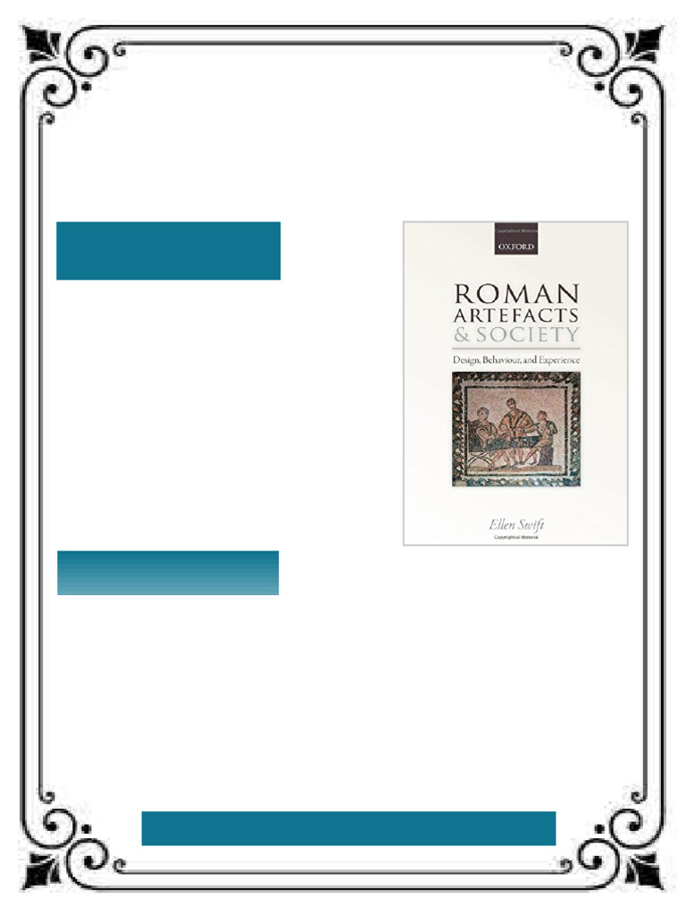 Roman Artefacts and Society Design Behaviour and Experience 1st Edition ...