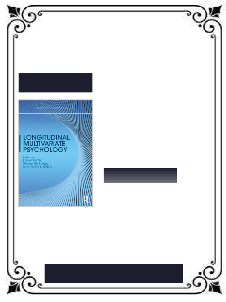 Longitudinal Multivariate Psychology Emilio Ferrer eBook fully ...