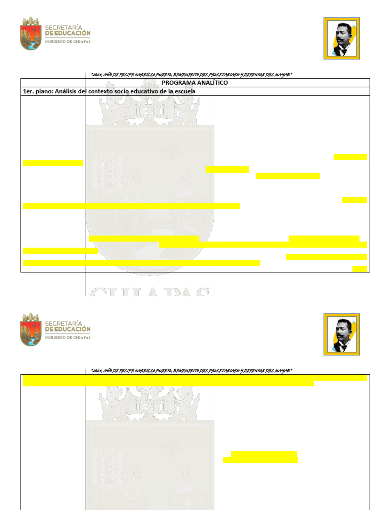 PROGRAMA ANALÍTICO ACTUALIZADO 24-25_072200 | PDF | Educación primaria | Alimentos