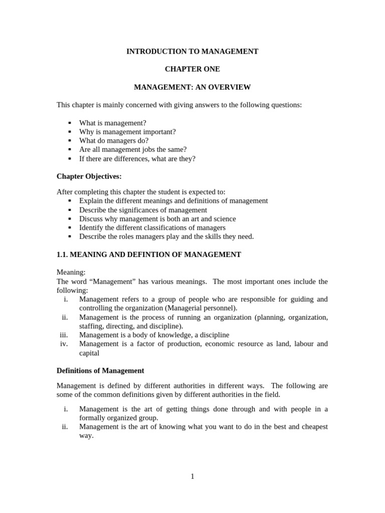 Introduction to Management Ch 1-Ch.8_103325 | PDF | Business