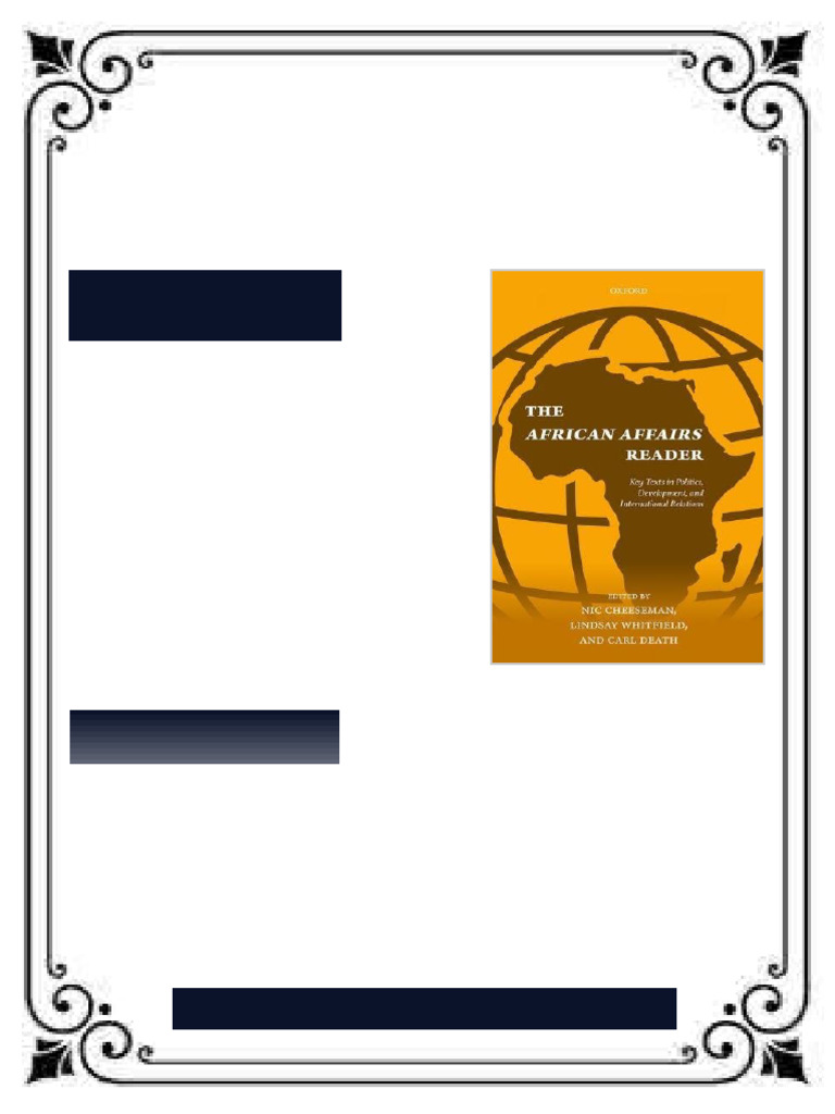 The African affairs reader. Key texts in politics, development, and ...