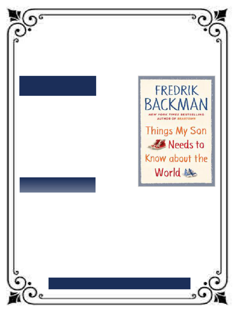 Things My Son Needs to Know About the World 1st Edition Fredrik Backman ...