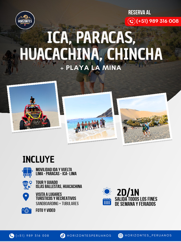 Tour Paracas e Ica 2D/1N desde Lima | PDF