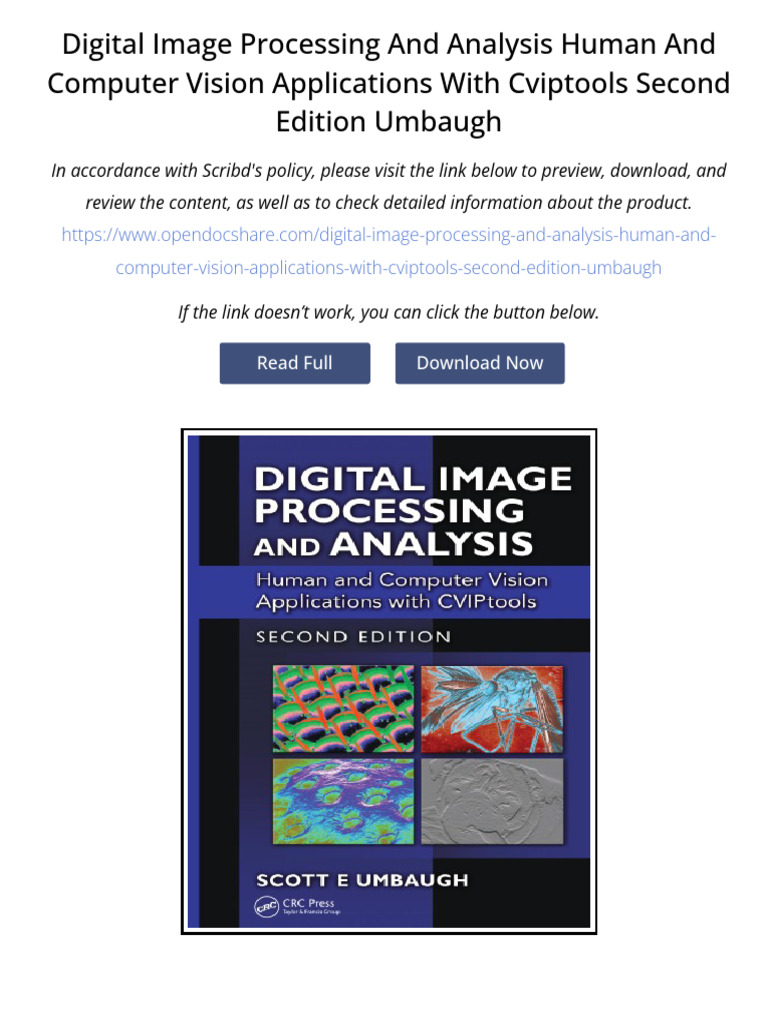 Digital Image Processing and Analysis Human and Computer Vision ...