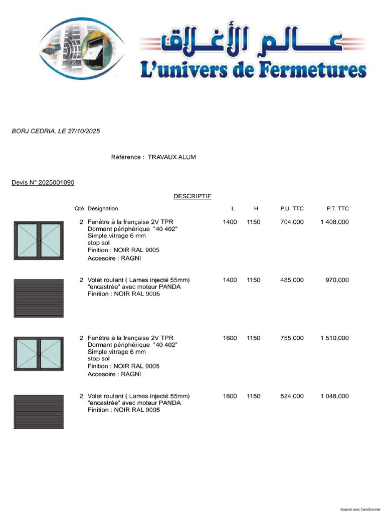 Devis - 2025001090 Mourad-1 | PDF