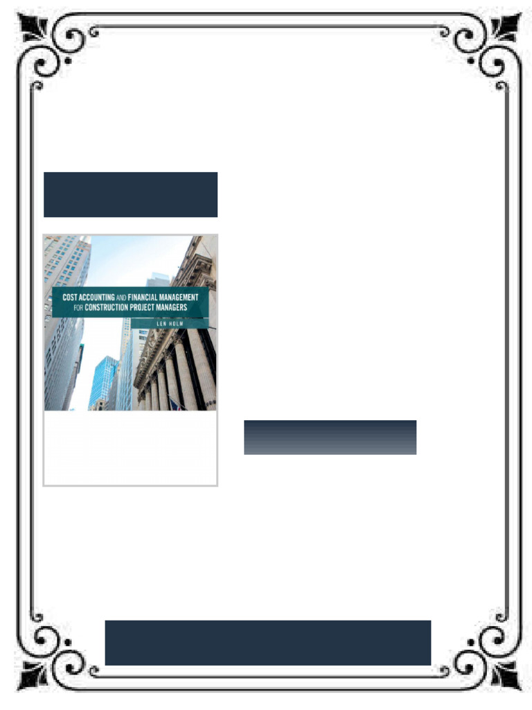 Cost Accounting and Financial Management for Construction Project ...
