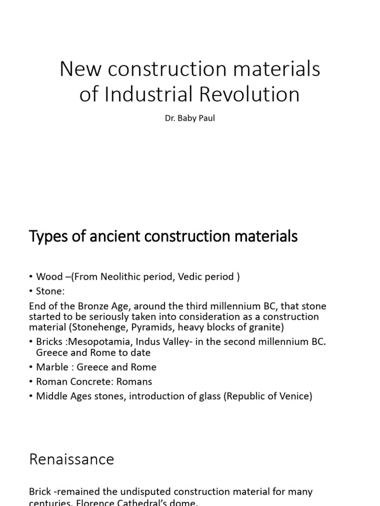 L5.New Construction Materials of Industrial Revolution and Crystal ...