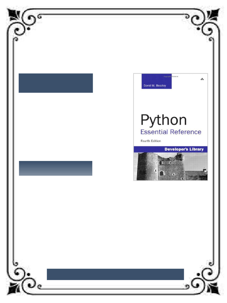 Python Essential Reference 4th ed Edition David M. Beazley ebook full digital file set | PDF ...