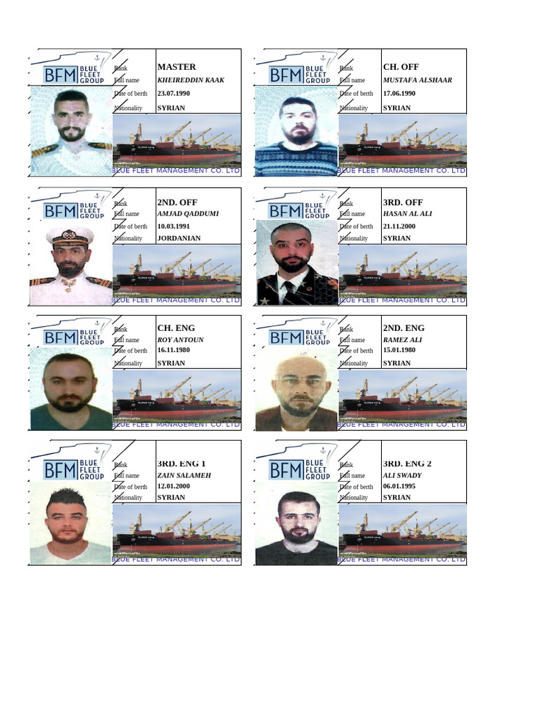 Crew Card 00 | PDF