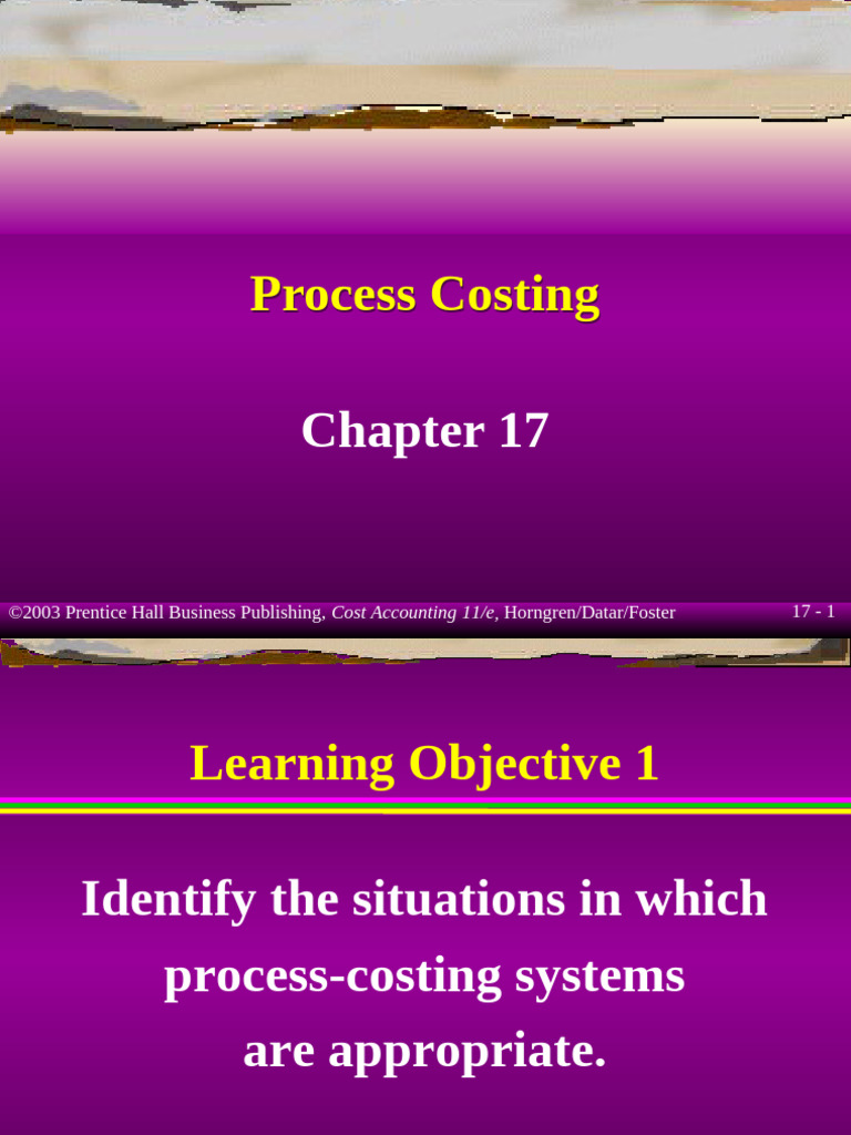 process costing | PDF | Inventory | Logistics