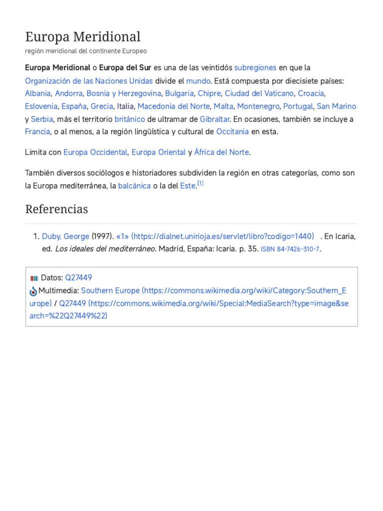 Europa Meridional | PDF