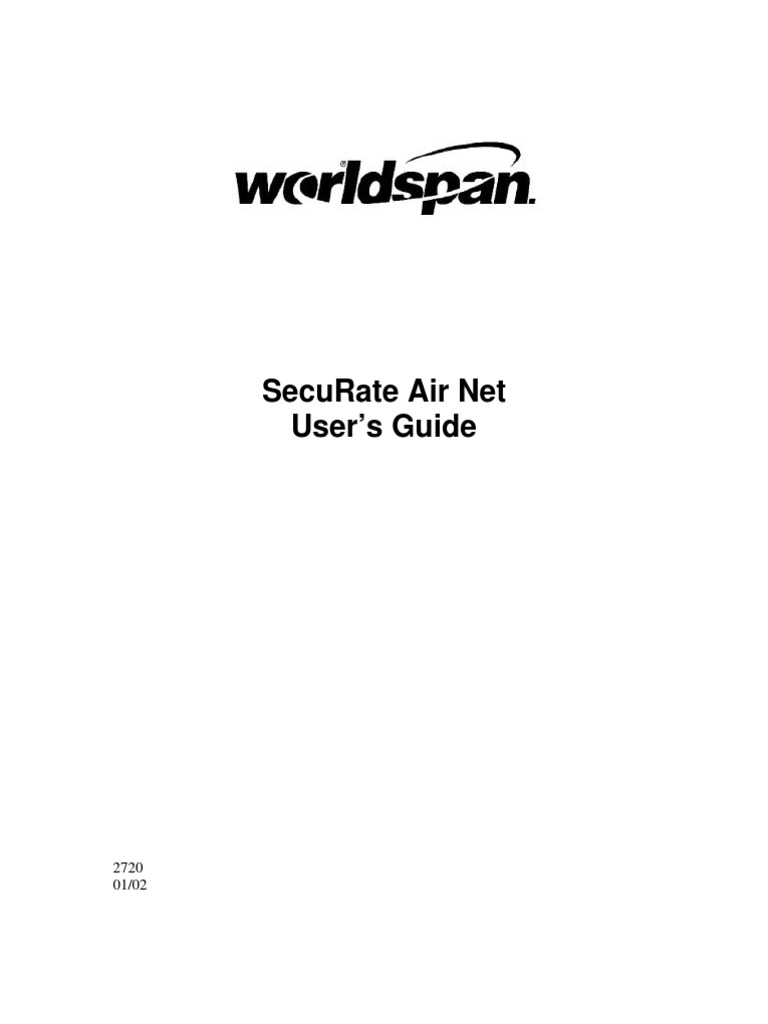SecuRate Air Net User Guide | PDF | Airlines | Computing And ...