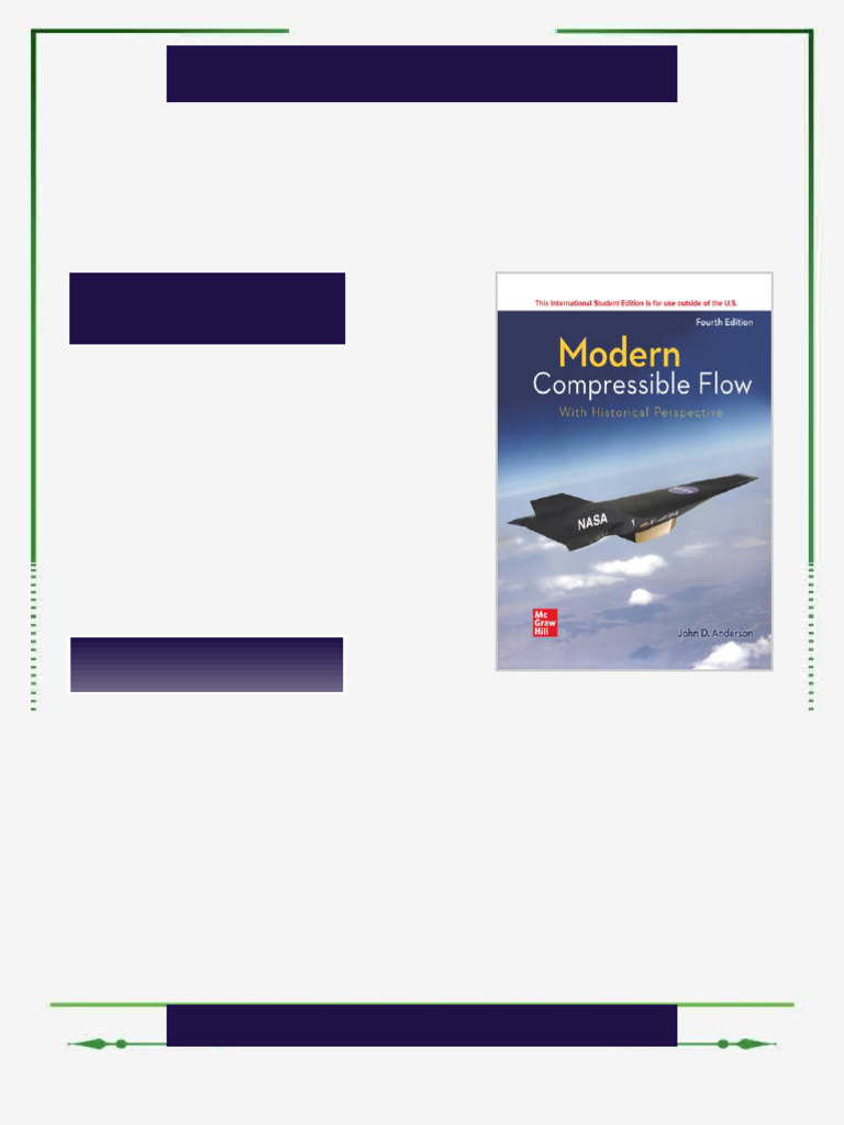 Modern Compressible Flow With Historical 4th Edition John D. Anderson ...