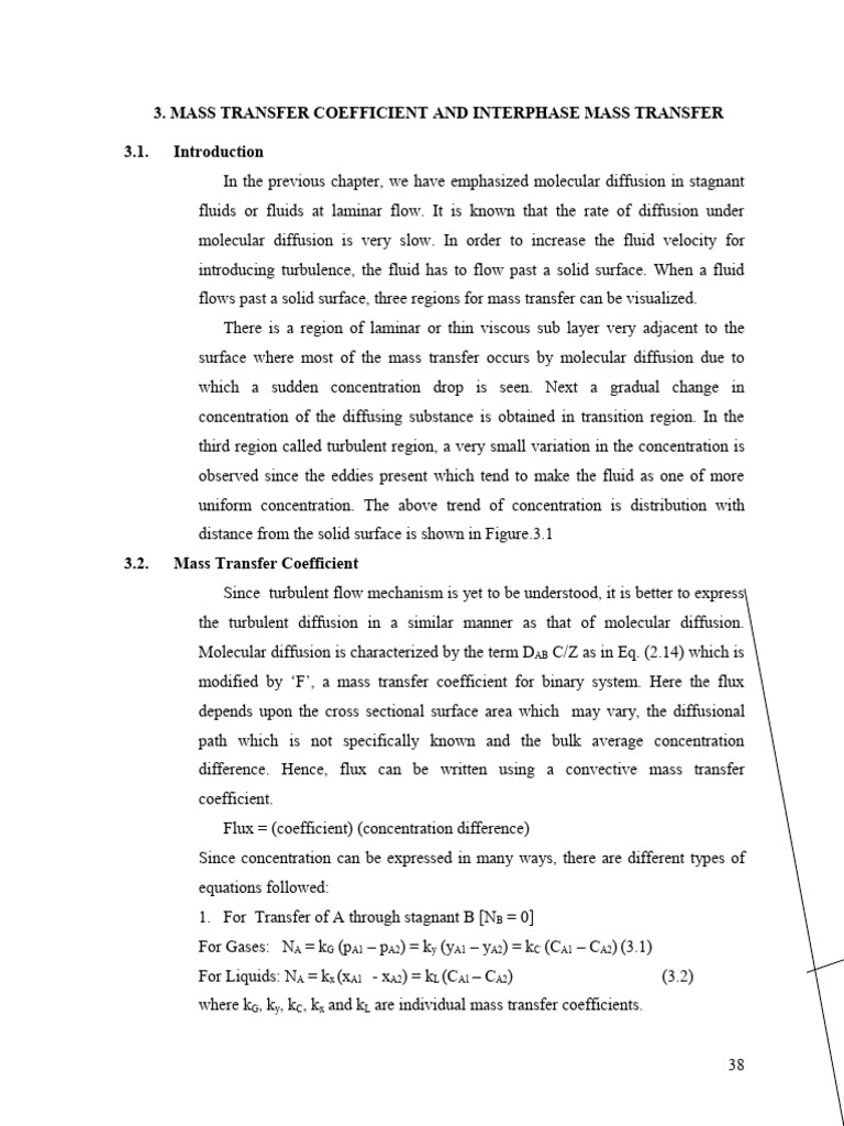 Mass Transfer Part 3 | PDF | Diffusion | Turbulence