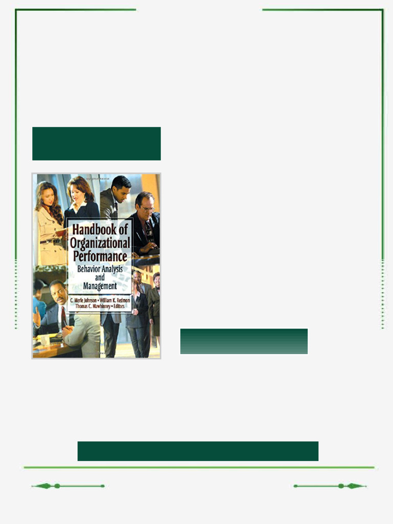 Handbook of Organizational Performance Behavior Analysis and Management ...