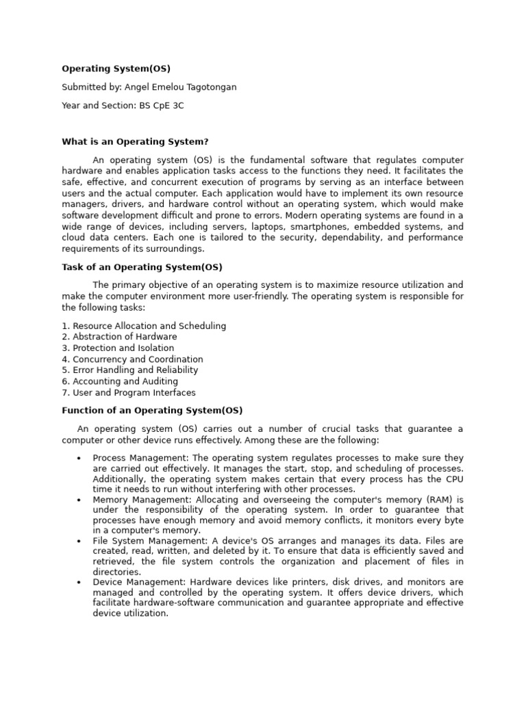 Operating System (Research) | PDF | Operating System | Central ...