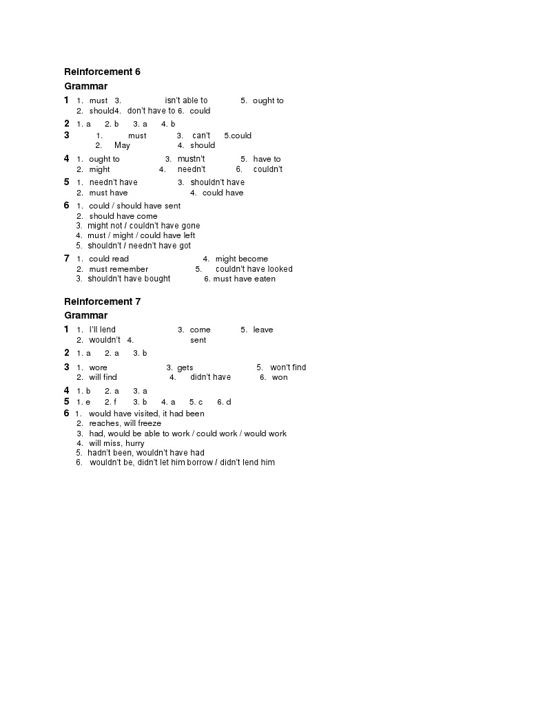 (Soluciones) Reinforcement 6 and 7 | PDF