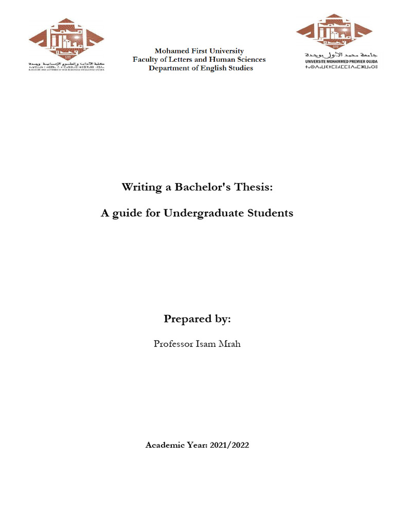 Writing a Bachelor's Thesis | PDF | Thesis | Abstract (Summary)