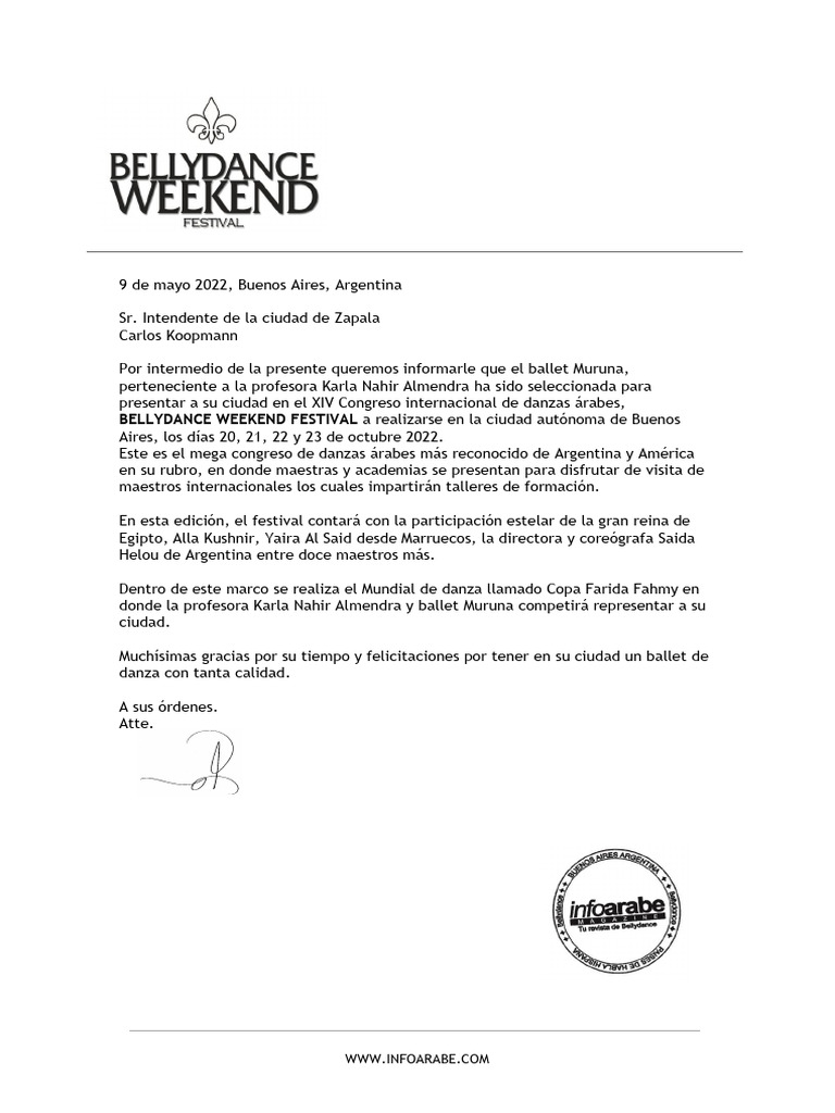 Ballet Muruna en Congreso de Danzas Árabes | PDF