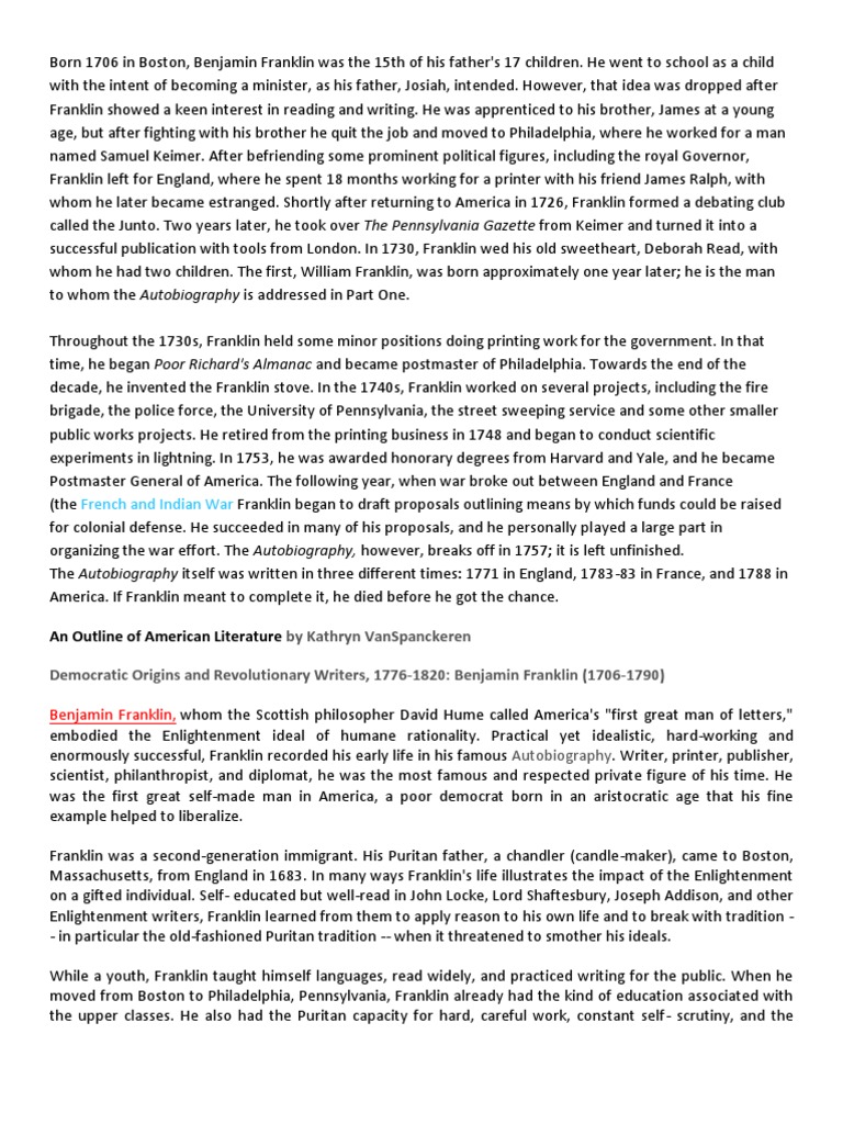 Benjamin Franklin | PDF | Benjamin Franklin | Science