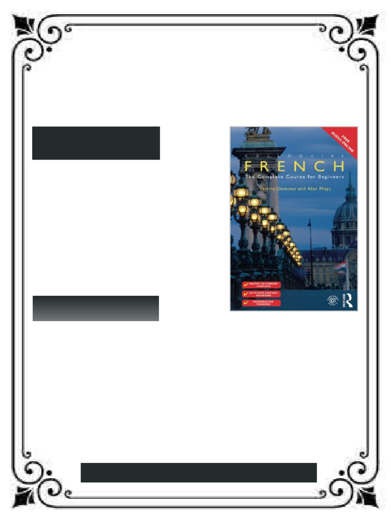 Colloquial French 1 The Complete Course for Beginners 3rd Edition ...