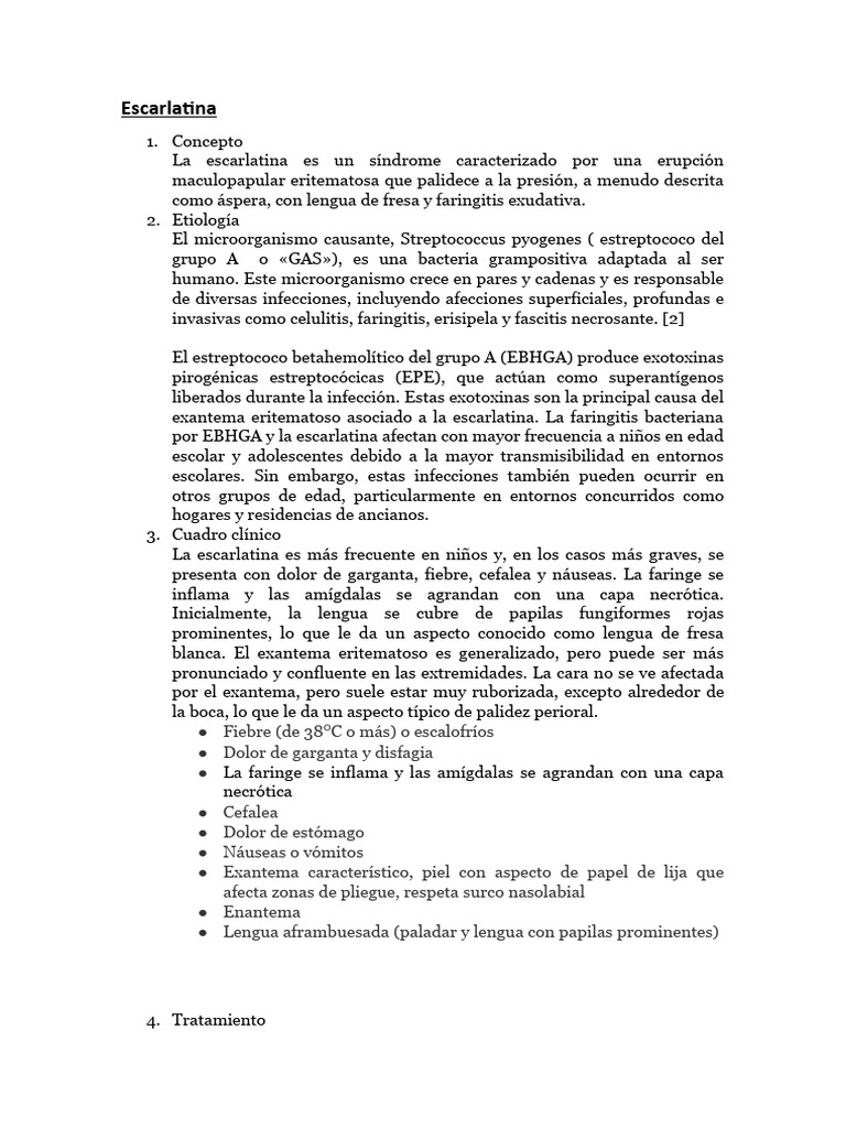 Escarlatina - Gonorrea | PDF | Enfermedades y trastornos | Medicina