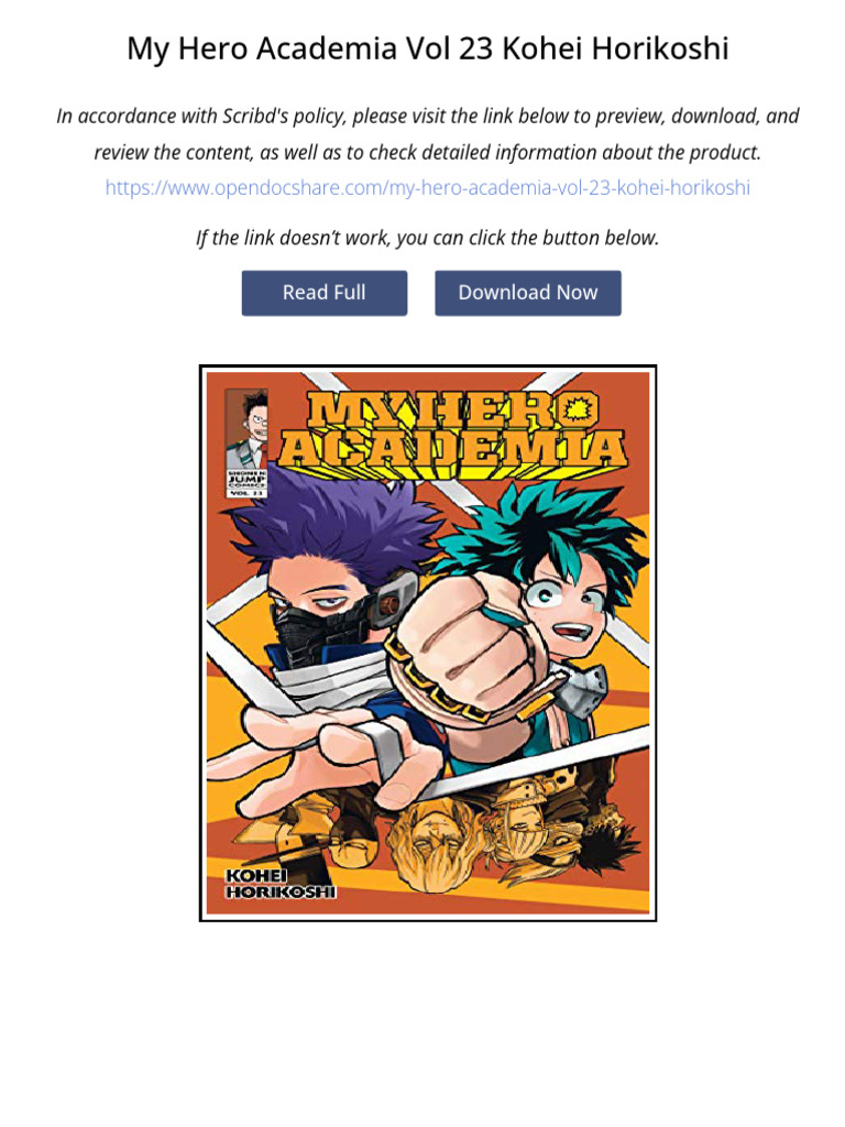 My Hero Academia Vol 23 Kohei Horikoshi Complete Edition | PDF