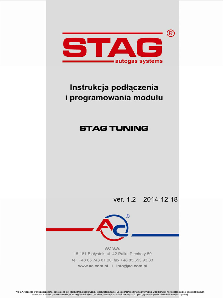 Stag Tuning - Instrukcja Pl Ver. 1.2 | PDF