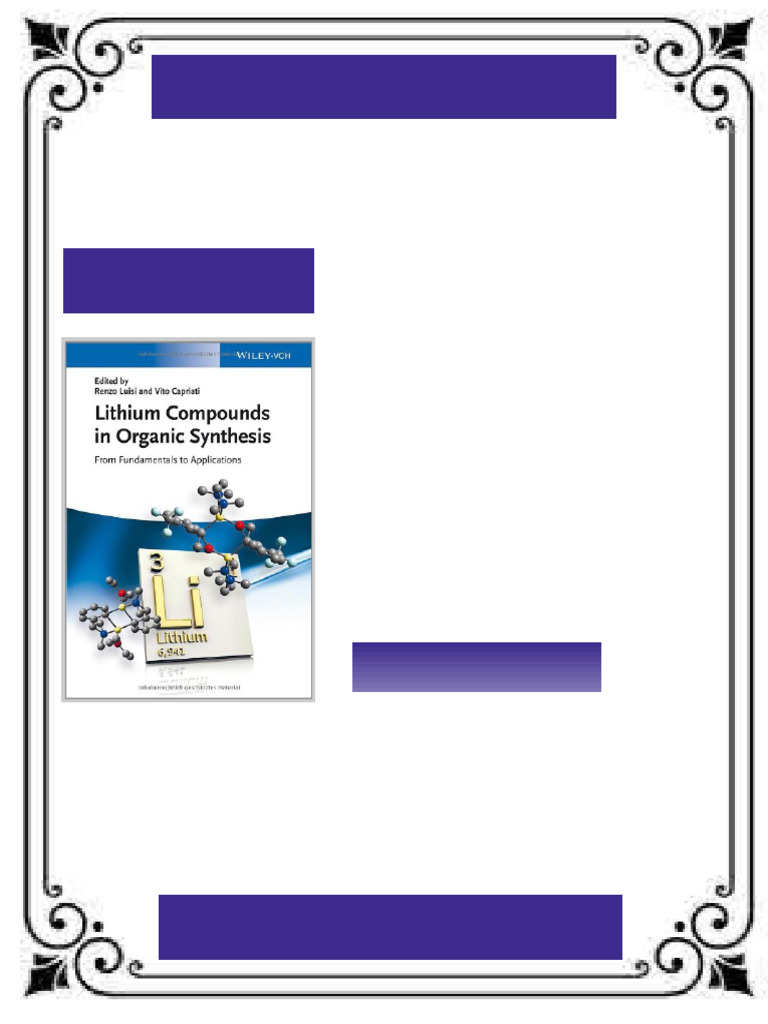 Lithium Compounds in Organic Synthesis From Fundamentals to ...