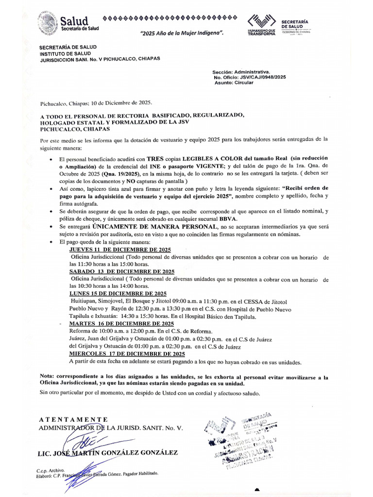 Circular Uniformes 2025 | PDF