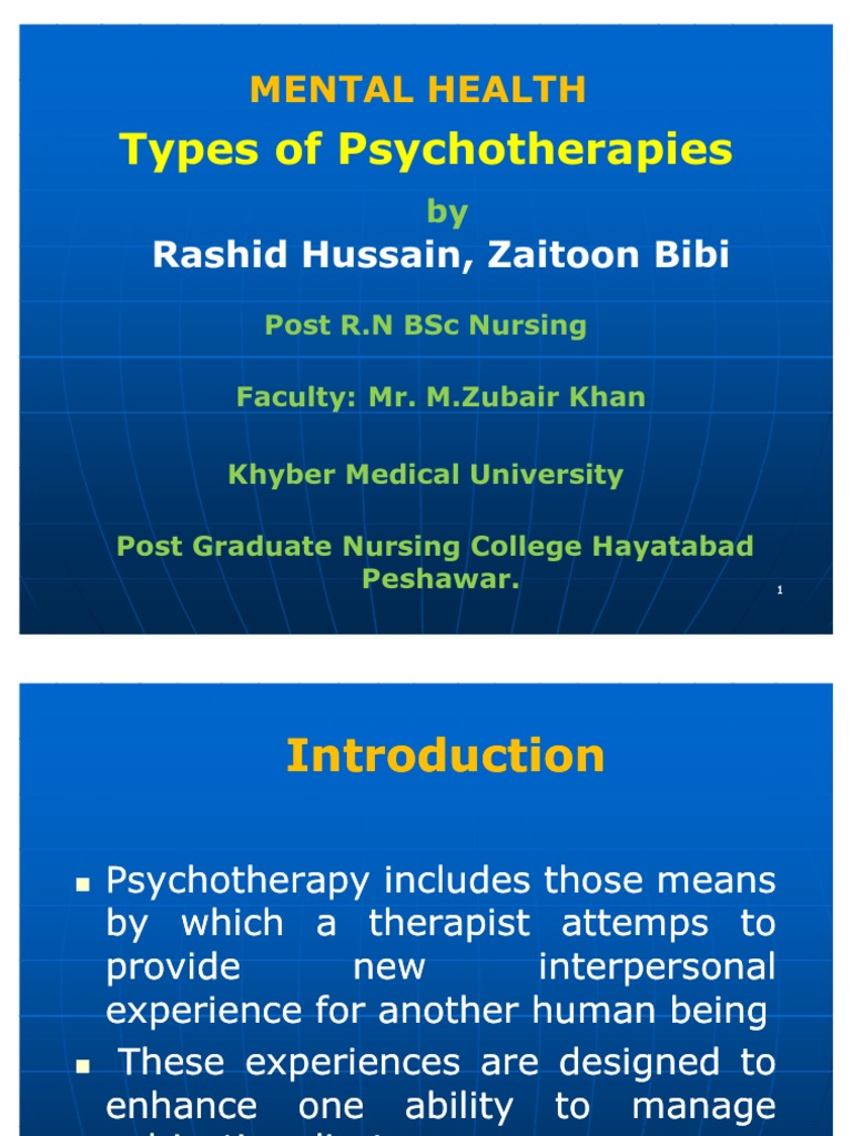 Psychotherapy Types | Behaviour Therapy | Psychotherapy